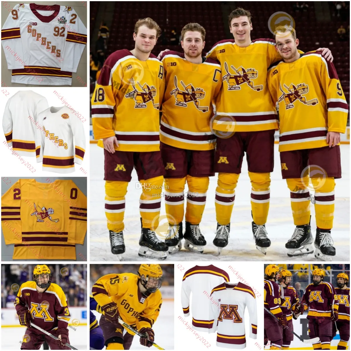 Minnesota Gophers 2023 Mens Frozen Four Jersey: Tyler Nanne, Sammy ...