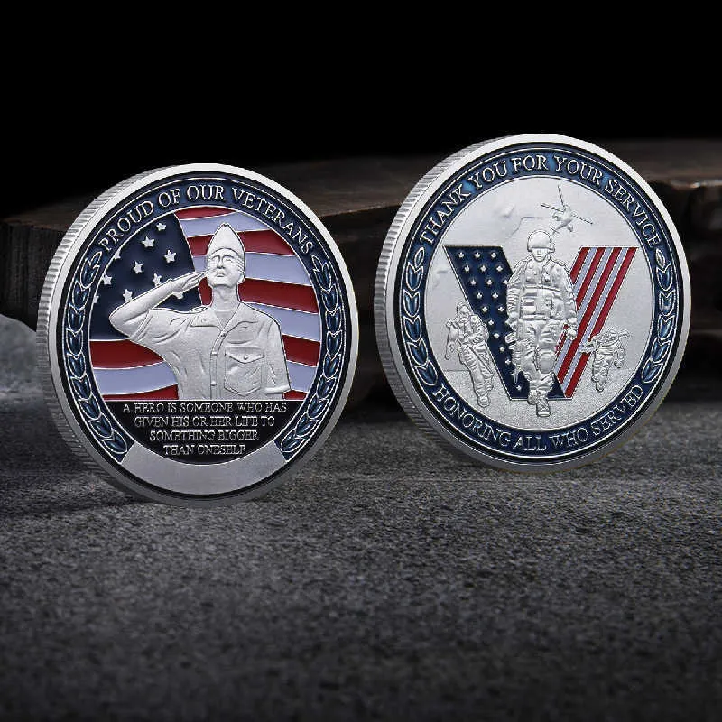 US Air Force Commemorative Coin 3D Relief, Baked Paint & Metal ...