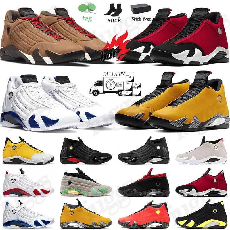 Designers New 14s Mens And Womens Basketball Shoes Fashionable Yellow ...
