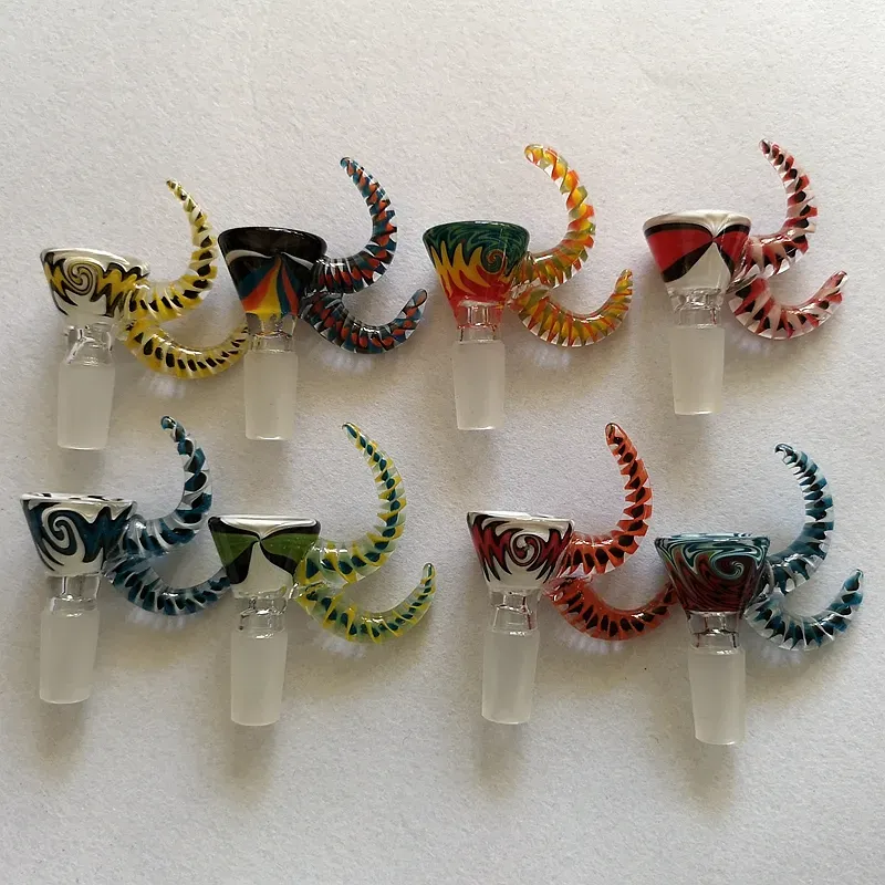 Tazón De Vidrio Embriagador Bong Tazones Con Mango Diapositiva 14 Mm ...