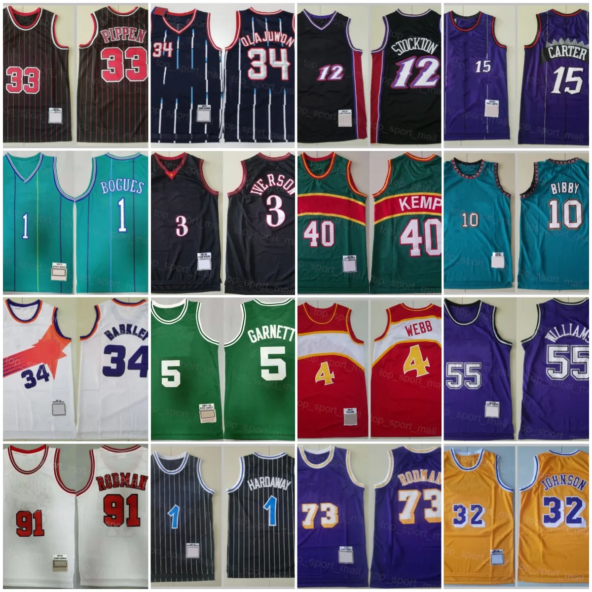 Throwback Basketball Allen Iverson Jerseys Jason Williams Chris Webber ...