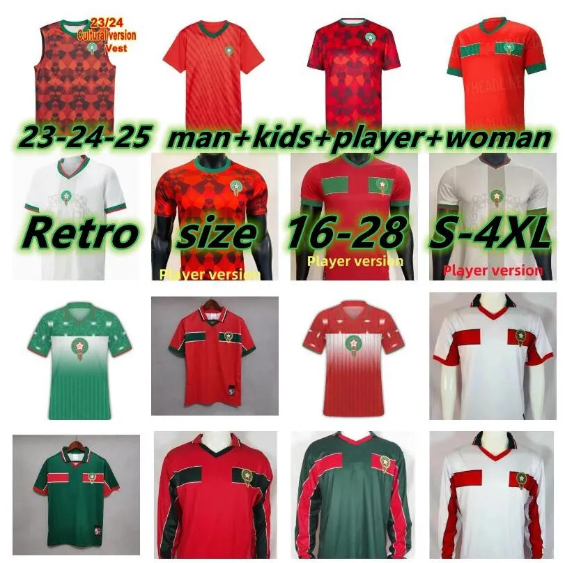 Morocco Soccer Fan Jersey 22 24: EN NESYRI WOMEN HAKIMI MAZRAOUI ...