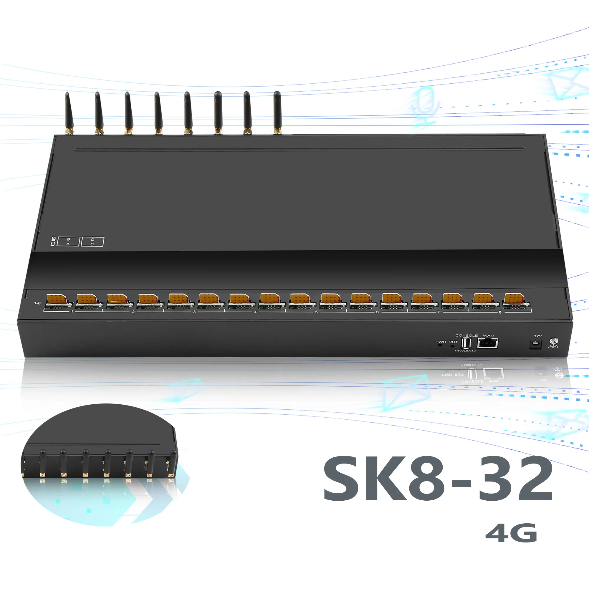 DHgate.com:Skyline SMS Gateway: 8-Port Voip GSM Modem for Direct SMS ...