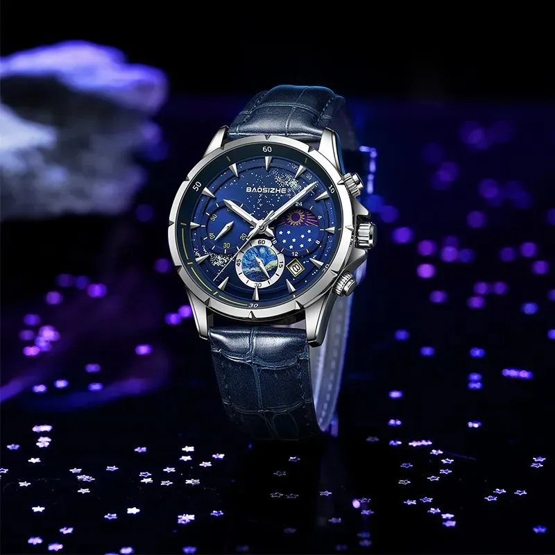 Luxury Men Watch: Stylish Stainless Steel Mechanical Waterproof Quartz ...