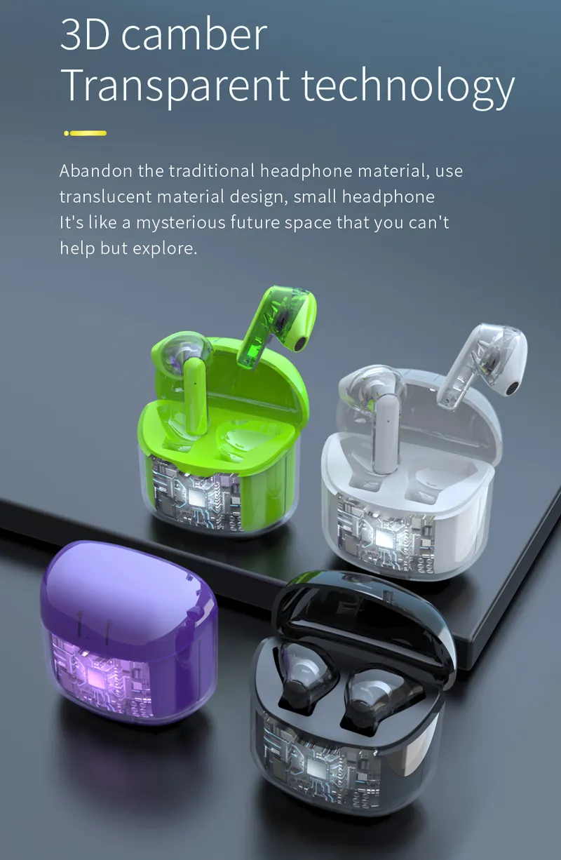 Colorful Bluetooth Waterproof Bluetooth Earbuds With LED Display Type C ...