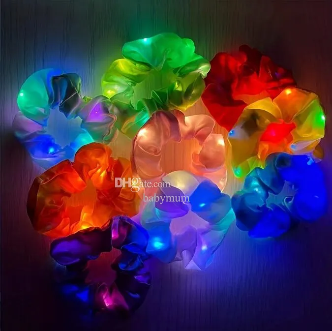 Luminous Hair Scrunchies: Light Up Your Style! LED Elastic Hair Bands ...