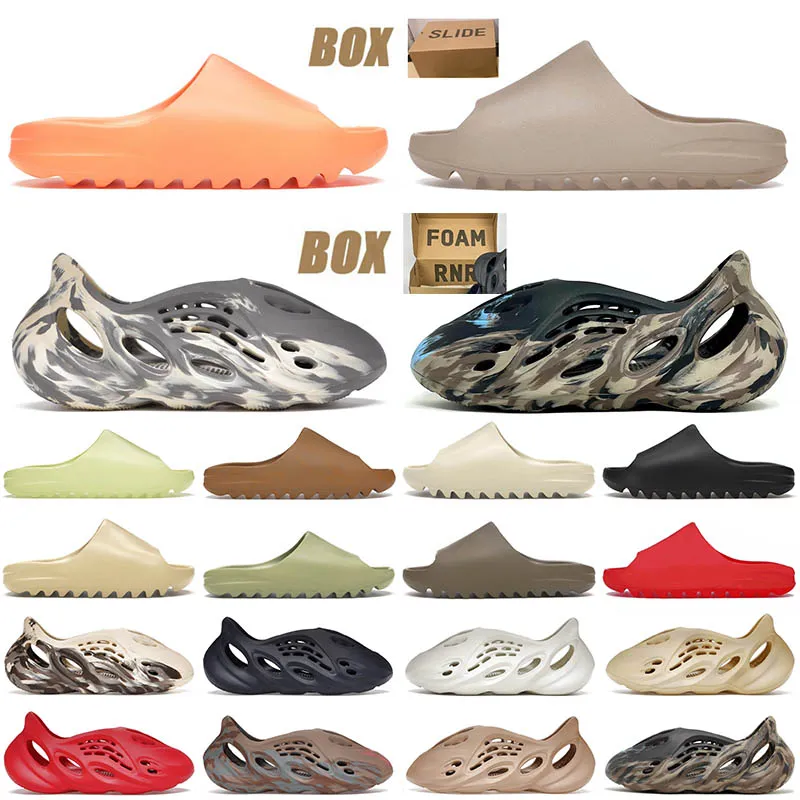 Mens Women Designer Slides Sandals Foam Runners With Box Onyx Pure Moon ...