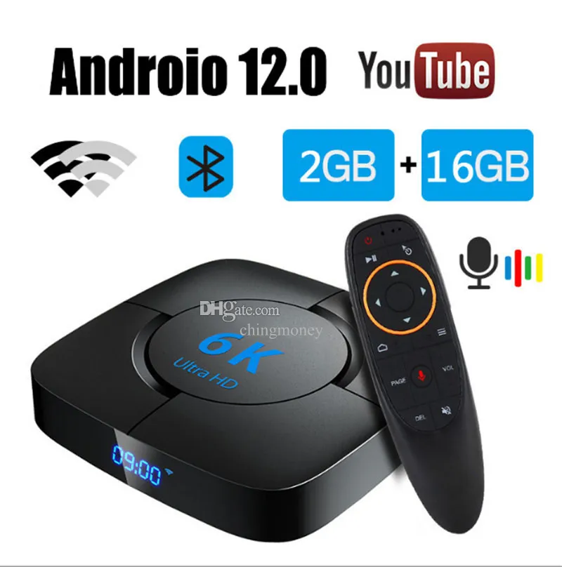 6K Ultra HD Android 12 TV Box - 8GB/16GB/32GB/64GB, Dual Wifi6 ...