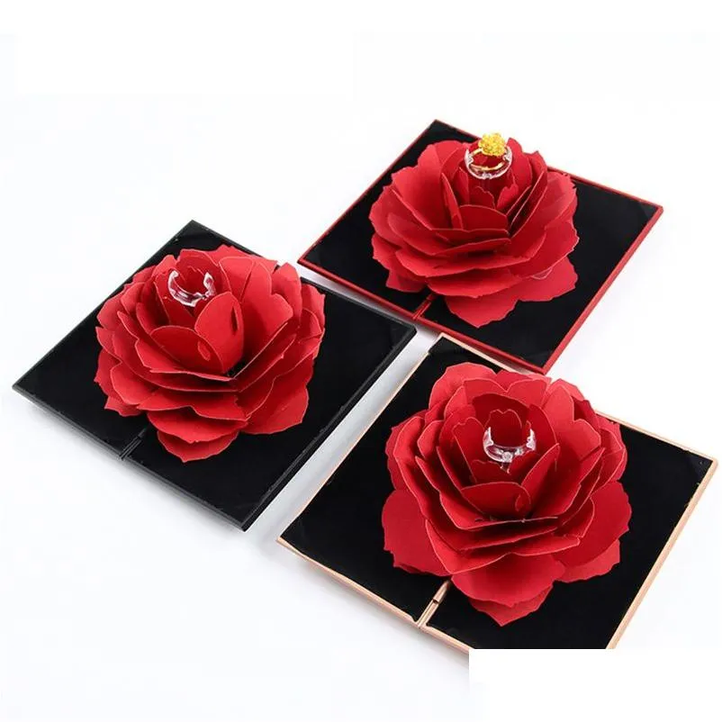 DHgate.com:Romantic Foldable Rose Ring Box - Creative Jewelry Storage ...