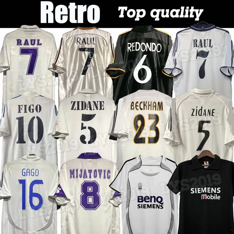 Retro Soccer Jerseys Finals Football Shirt GUTI BENZEMA SEEDORF CARLOS ...