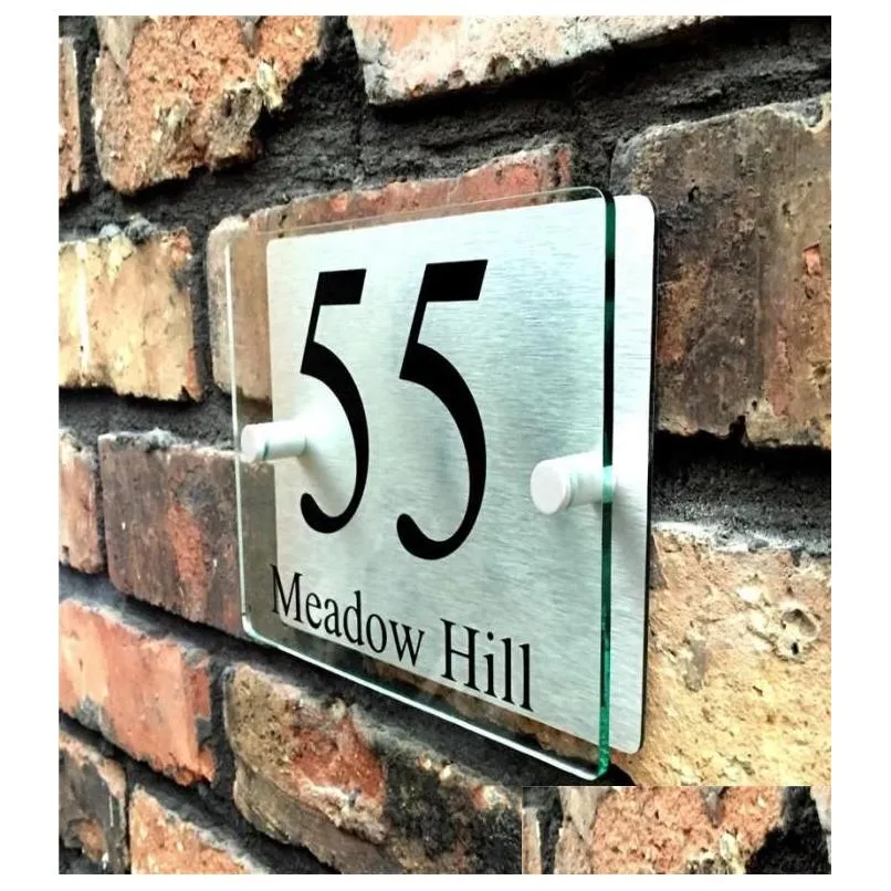 DHgate.com:Customized Transparent Acrylic House Numbers: Weatherproof ...