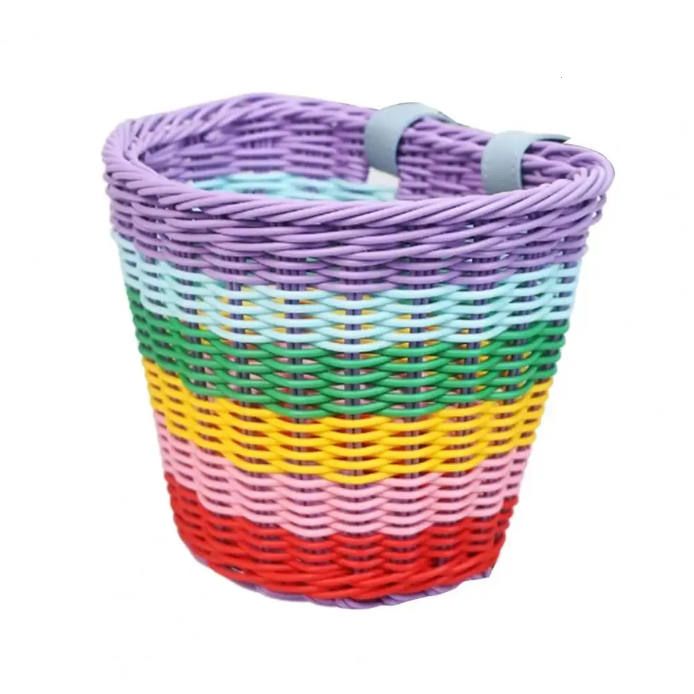 Hand-Woven Bicycle Basket - Colorful Front Basket for Kids Bikes ...