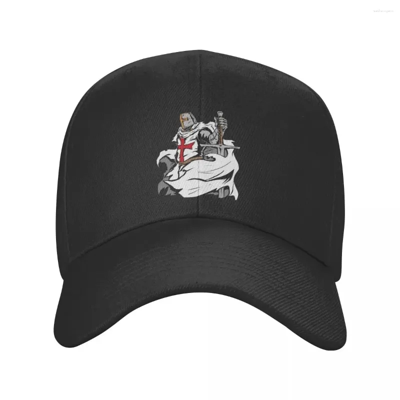 Adjustable Medieval Knight Templar Baseball Cap With Sword And Shield ...