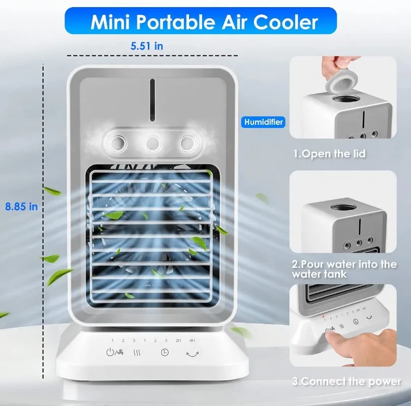 DHgate.com:Desktop USB Mini Air Conditioner Fan - Cools, Humidifies ...
