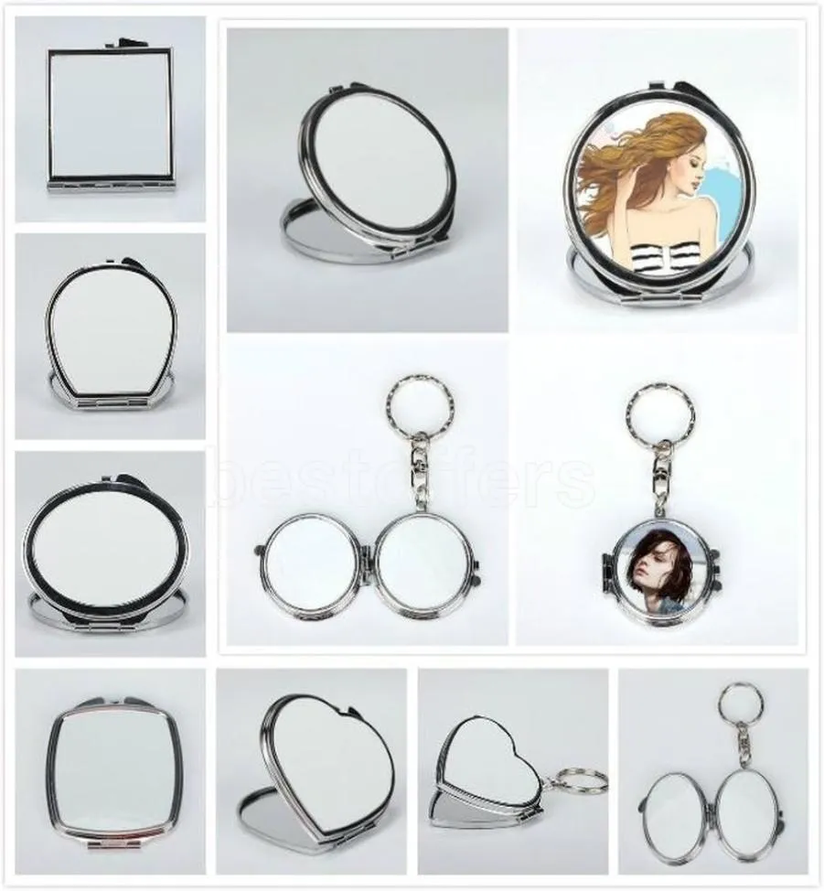 Blank Sublimation Mirror Heat Transfer Printing Makeup Mirrors Dye ...