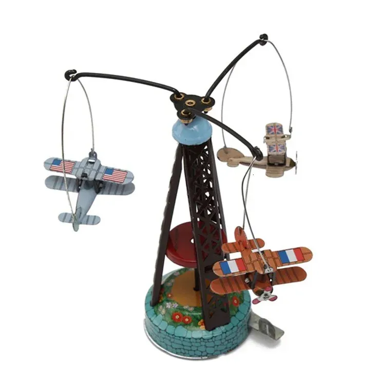 DHgate.com:Retro Wind-Up Plane Toy, Metal Tin Rotating Airplane ...