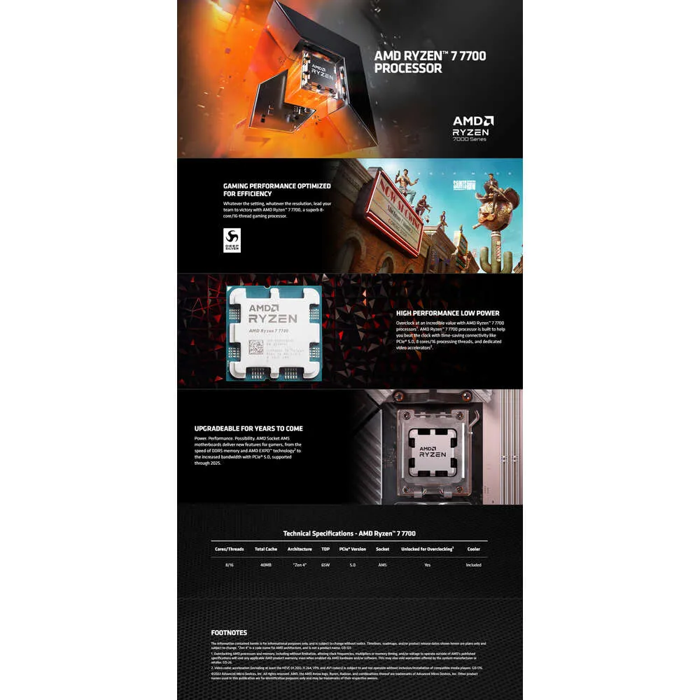 DHgate.com:AMD Ryzen 7 7700 5.3GHz 8-Core Gaming CPU w/ Integrated ...