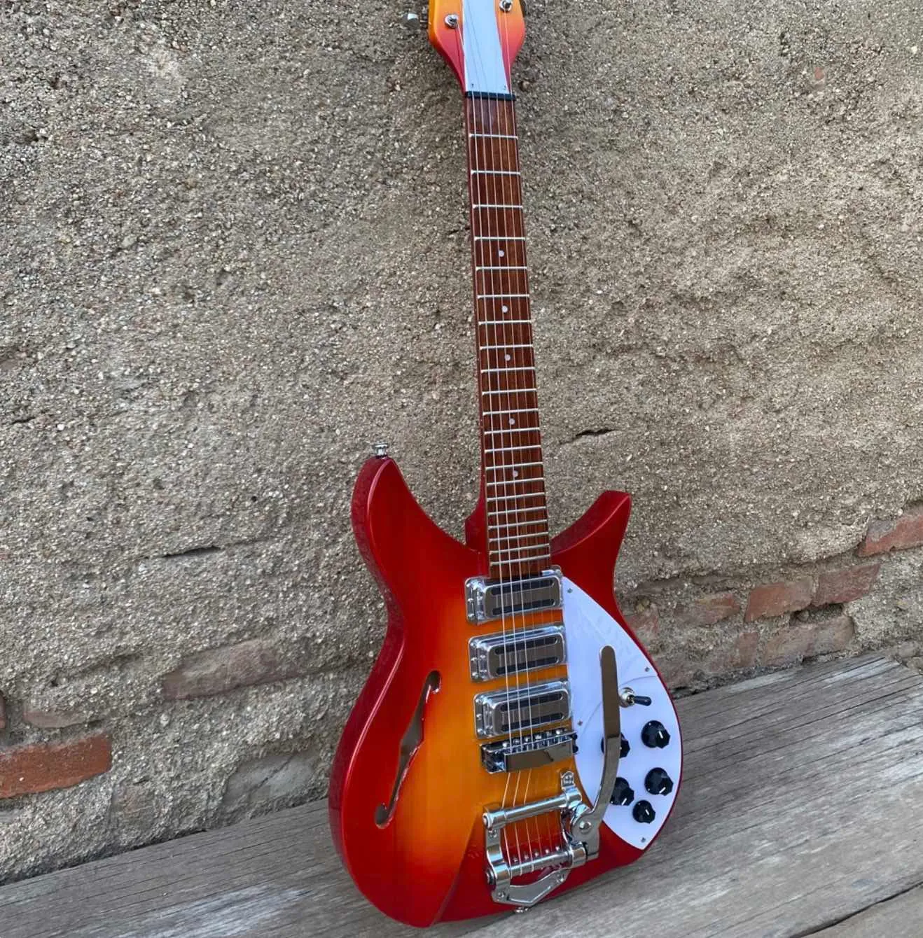 Electric Guitar Custom: Cherry Burst Semi Hollow Body... From ...