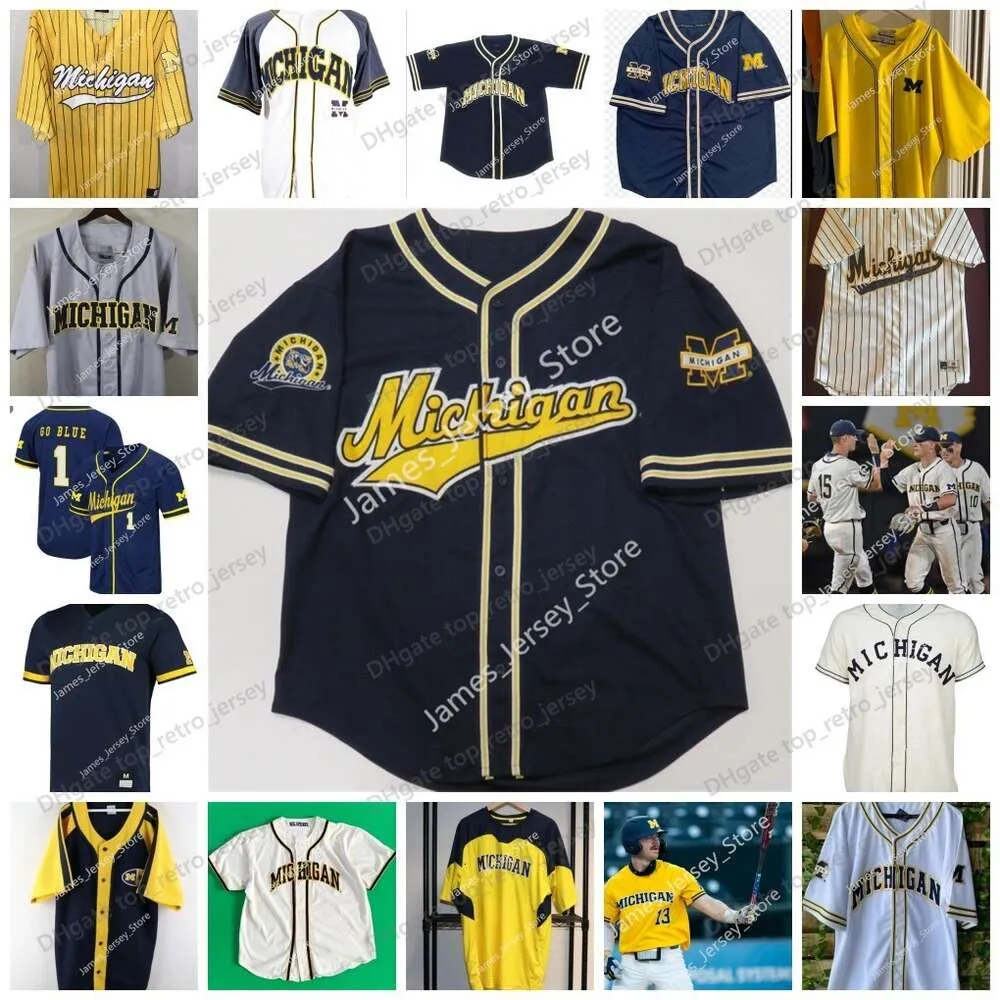 DHgate.com:Custom Stitched College Michigan Wolverines Baseball Jersey ...