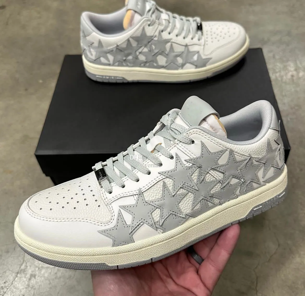 Bulk Elegant Low Top Stars Sneakers: Grained Leather, Rubber Sole ...