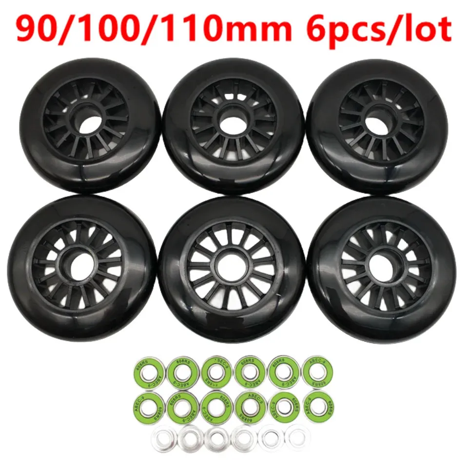 DHgate.com:100mm 110mm 85A High-Respond High-Duration Speed Skate Wheels, 6pcs/lot, Black:Sports ...