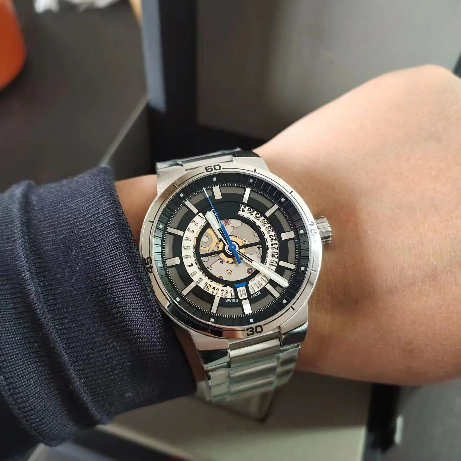 Brand Hollow 42mm Automatic Mechanical Watch SW220 Movement, Sapphire ...