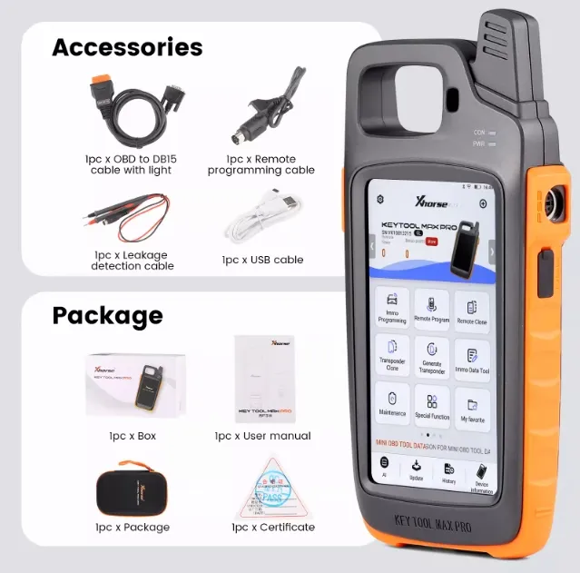 Xtool OBD2 Scanner Key Programmer Tool With Remote And Chip Generator ...