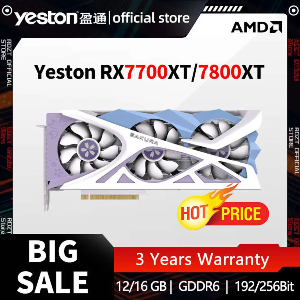 DHgate.com:Yeston RX 7700XT/RX 7800XT 12G/16G D6 Graphics Card, Powerful Gaming GPU:Computers ...