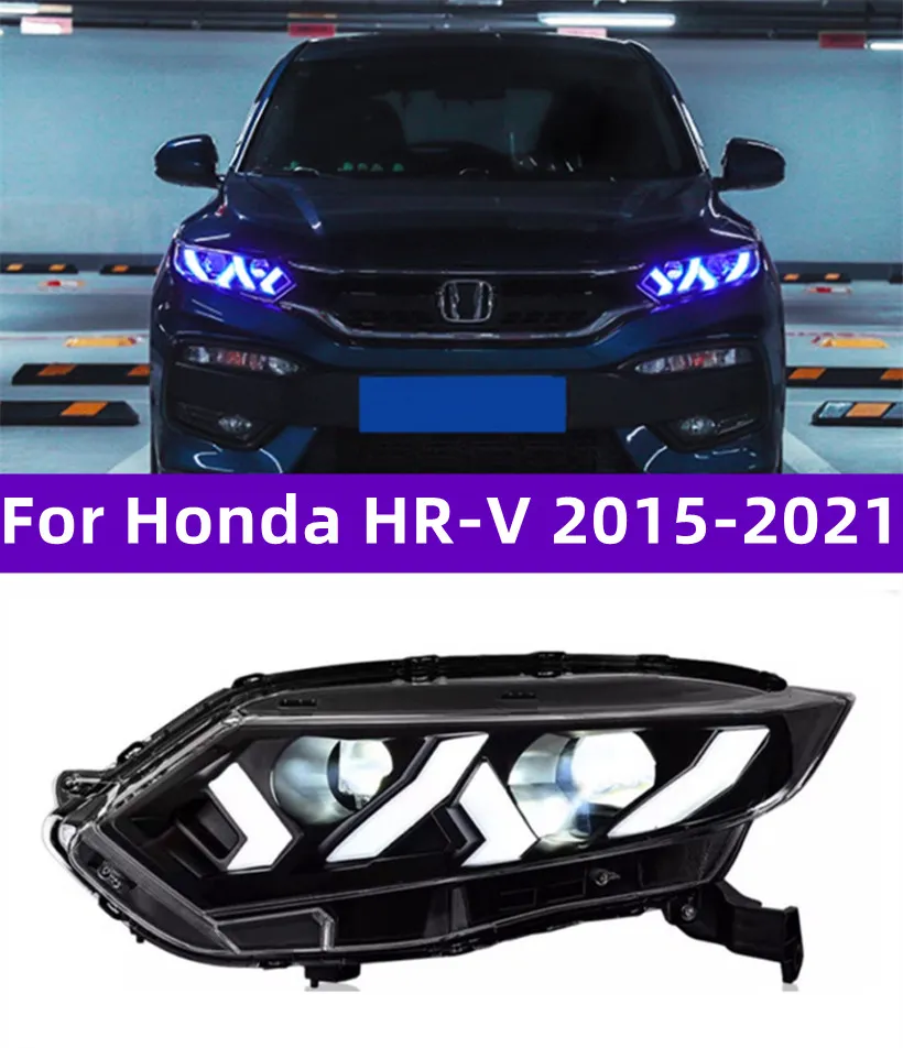 Full LED Headlights For 2023 Honda HRV, Plug-n-Play LED DRL Dynamic ...