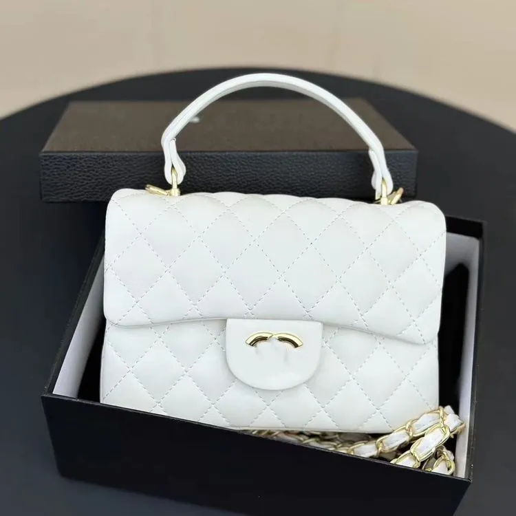 Designer Single Handle Shoulder Bag Classic White Luxury Purse For ...