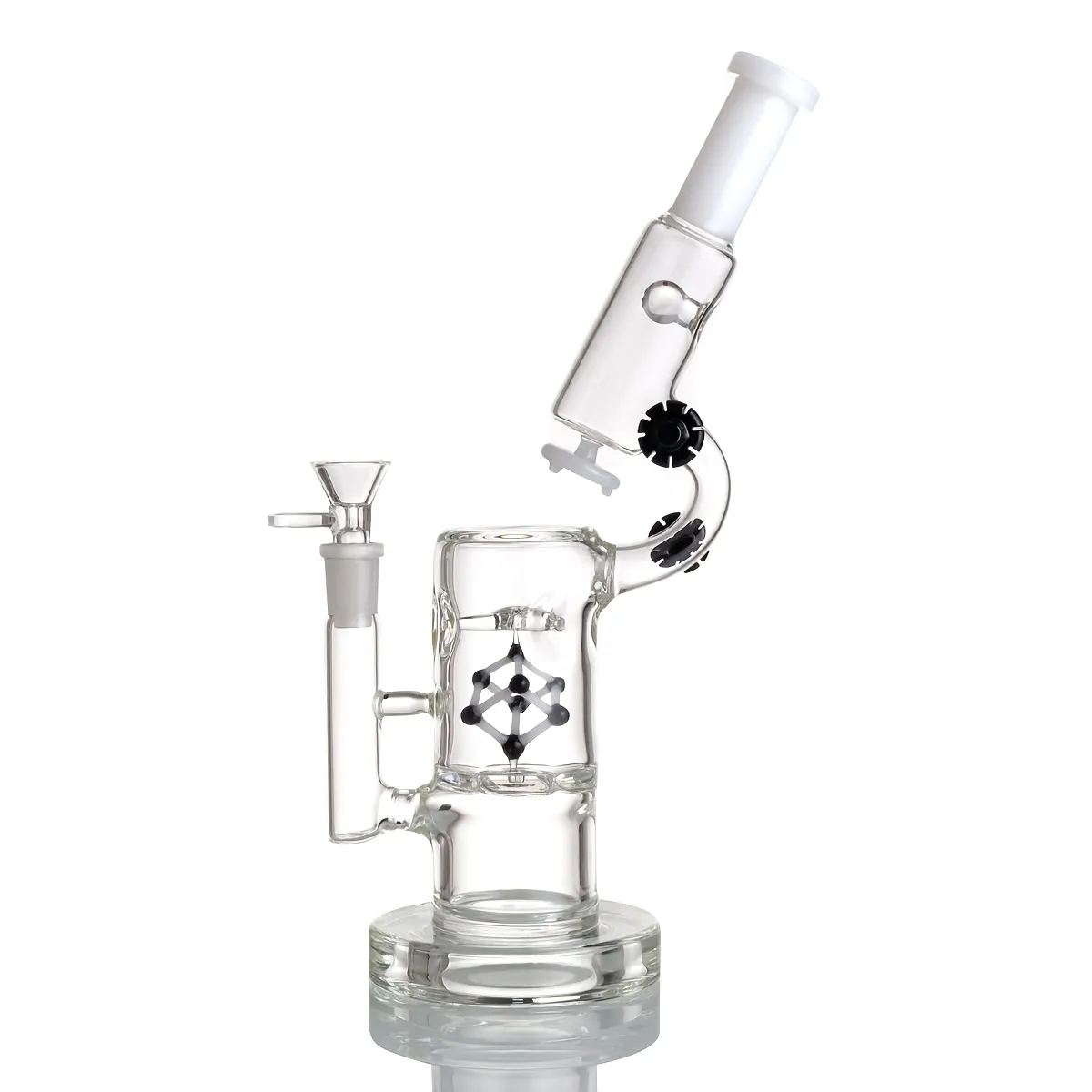 10.6 Inch Eye Catching Microscope Design Glass Bong With Spherical Ice ...