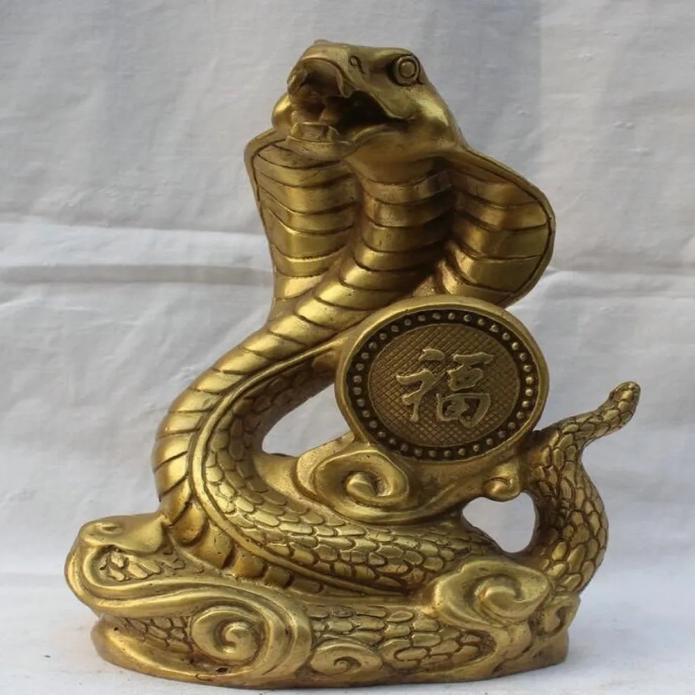 Brass Feng Shui Snake Statue - Chinese Zodiac Year of The Snake ...