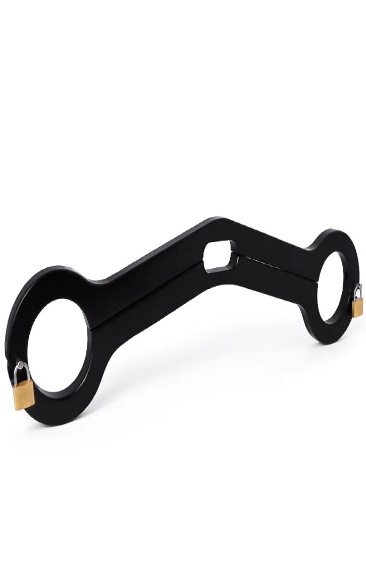 2 In 1 Wooden Humbler Ball Stretchers Wrist Lock Scrotum Pillory Arms