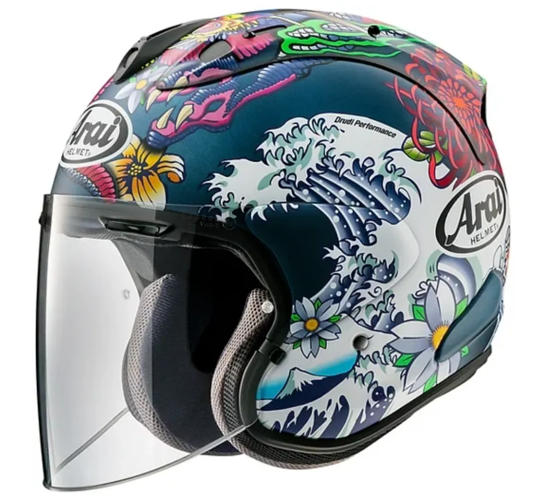DHgate.com:Oriental Blue 3/4 Open Face Helmet Off Road Racing Motocross Motorcycle Helmet VZ-RAM ...