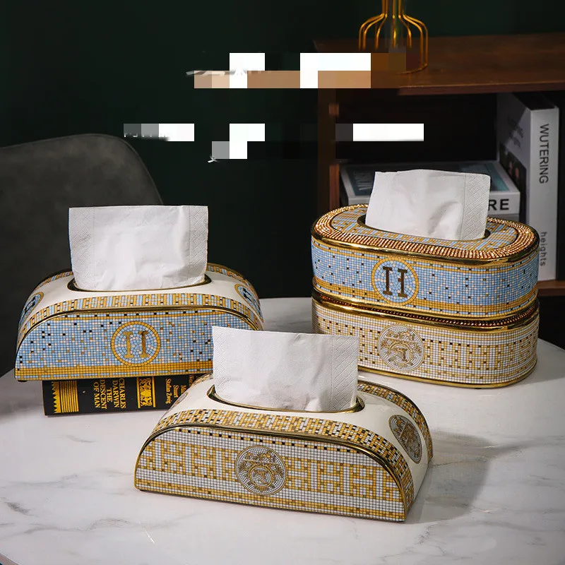Modern Ceramic Tissue Box Cover - Stylish Decorative Tissue Holder for ...
