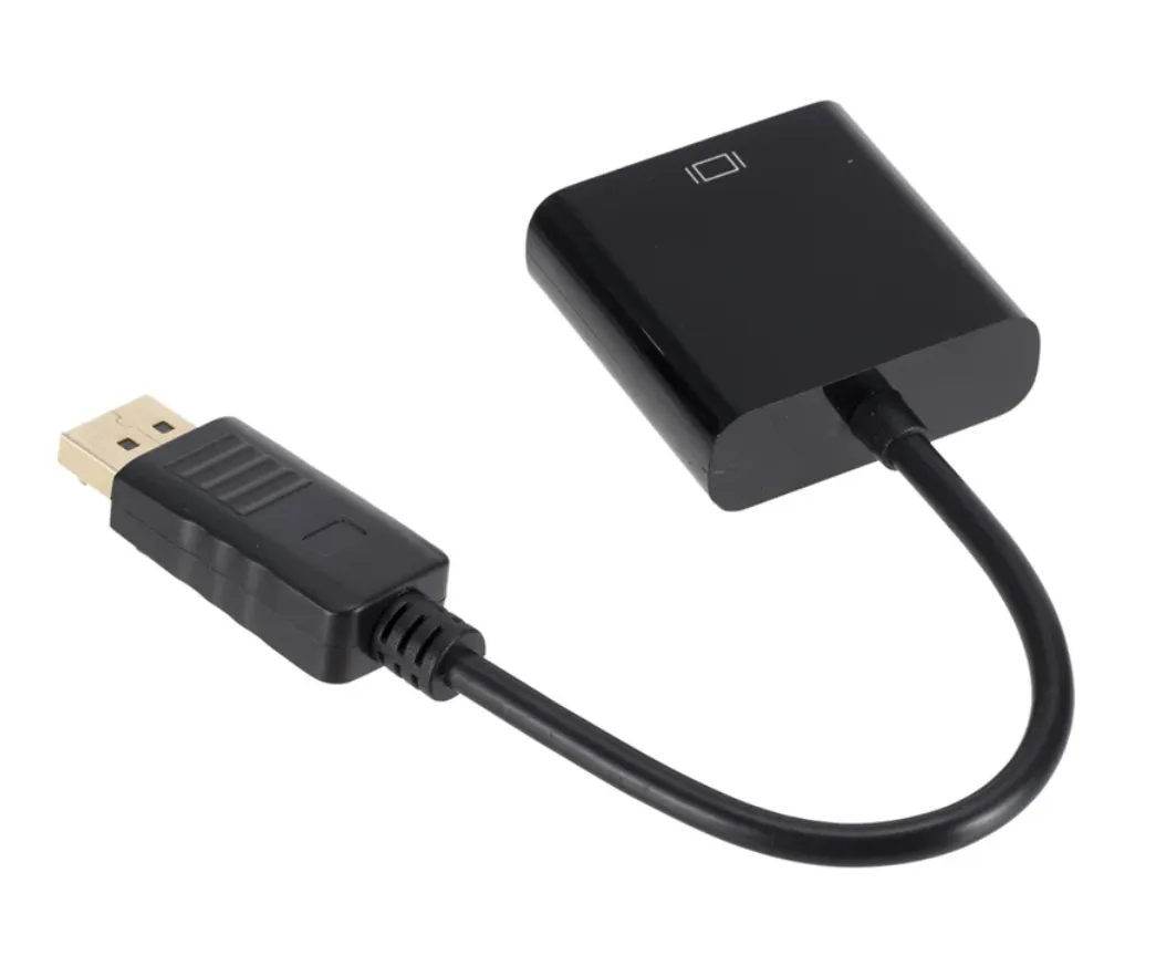 DisplayPort To VGA Adapter Cable Male To Female PC Laptop Monitor ...