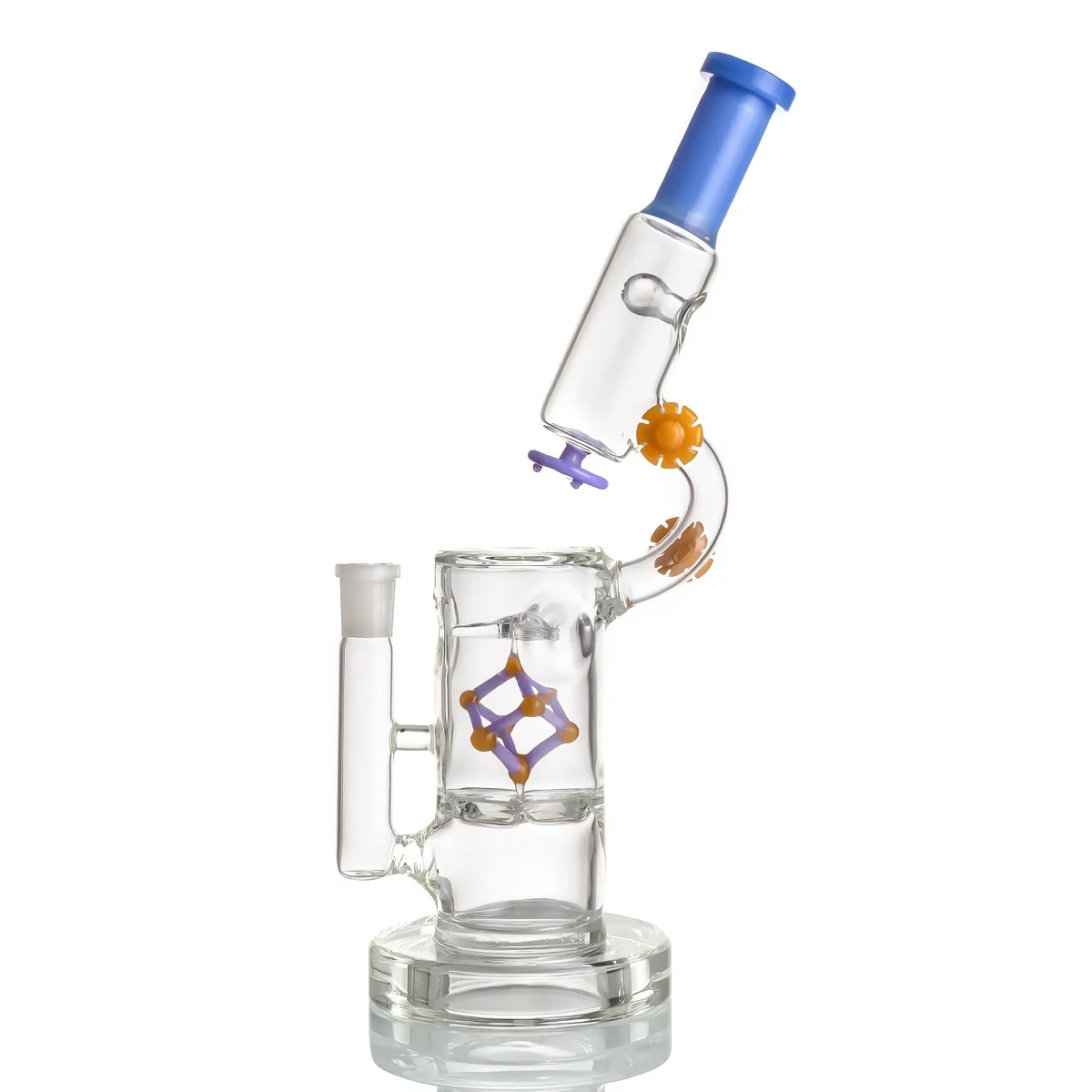 10.6 Inch Eye Catching Microscope Design Glass Bong With Spherical Ice ...
