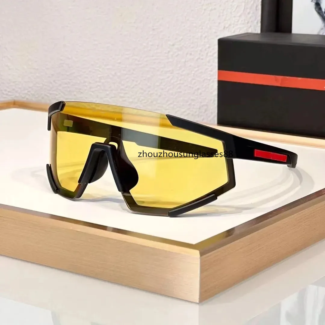 Designer Shield Polarized Sunglasses White Visor With Red Stripe Men's ...