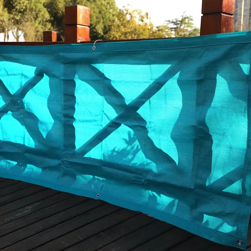 180GSM UV Block Lake Blue Privacy Screen Fabric Outdoor - Sun Shade Net ...