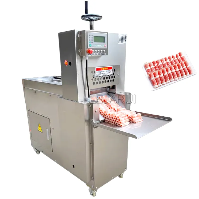 Automatic Lamb Roll Cutting Machine Stainless Steel Electric CNC Single Cut Meat Slicer 6.7 in ...