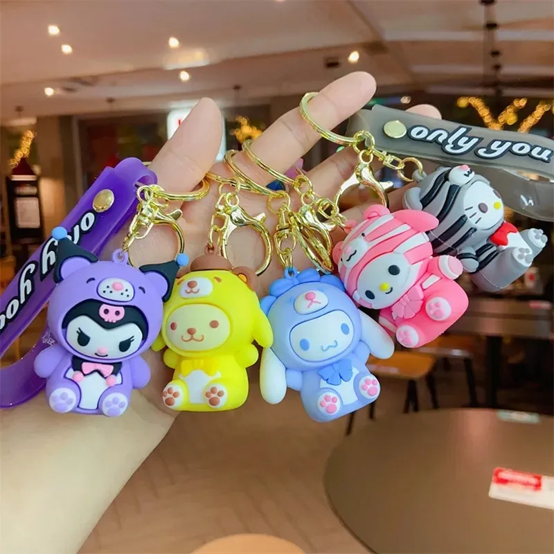 Anime Keychains Cute Cartoon Character Keyrings Lightweight Backpack ...