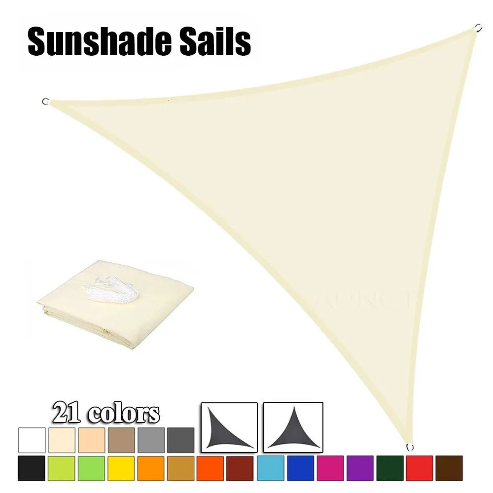 Triangle Outdoor Shade: 5x5x5/2x2x2M Waterproof Sunshade Sail, Triangle ...