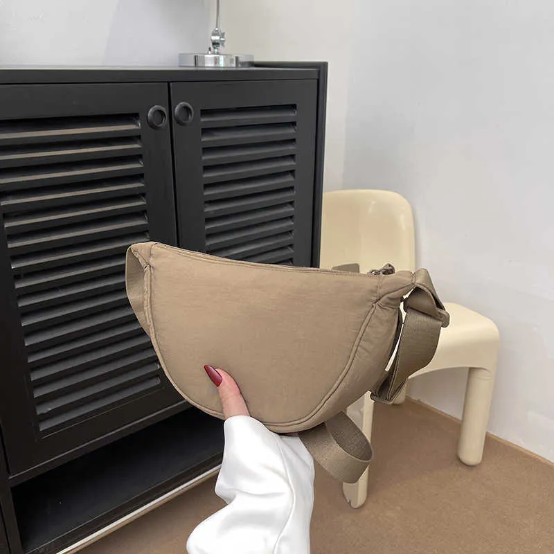 Trendy Dumpling Bag - Fashion Canvas & Down Women's Shoulder Bag ...