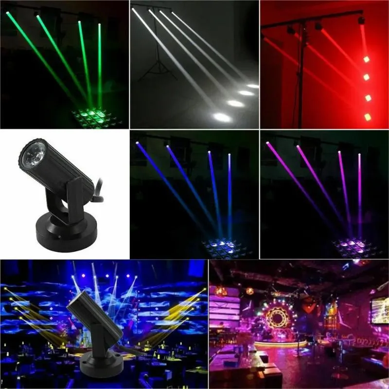 DHgate.com:Mini LED Stage Spotlight, Portable RGB Lamp with 360 Degree ...
