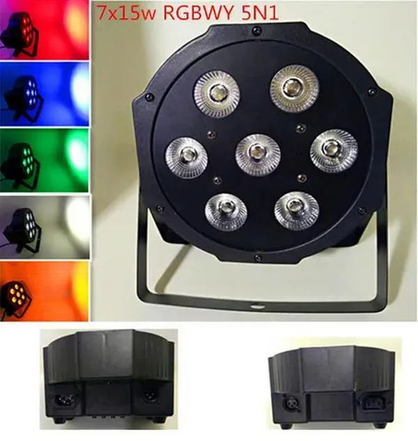DHgate.com:LED Par 7x15W RGBWY 5in1 Color Mixing Stage Lights, DMX ...