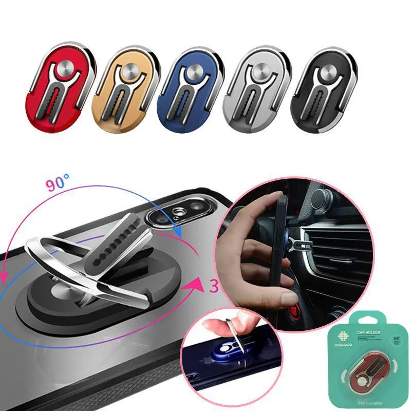 3-in-1 Phone Holder Stand: 360° Rotation, Car Vent Mount, Finger Ring ...