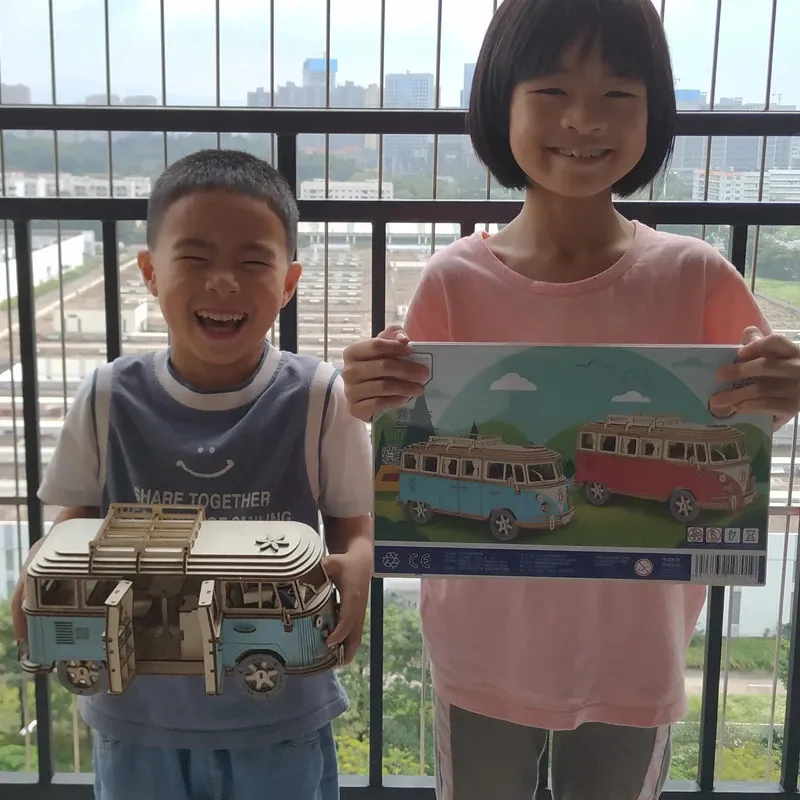 3D Wooden Puzzle - Retro Camper Van, Educational DIY Jigsaw Toy for ...