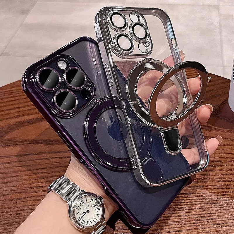 IPhone XR Camera Protector Clear Magnetic Ring Stand Holder: Soft TPU ...