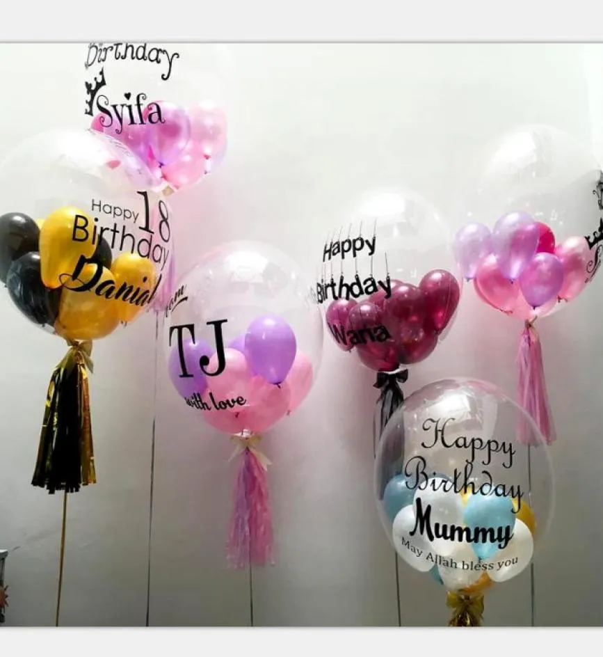 Clear Foil Helium Air Balloons Creative Bobo Balloons Wedding Shower ...