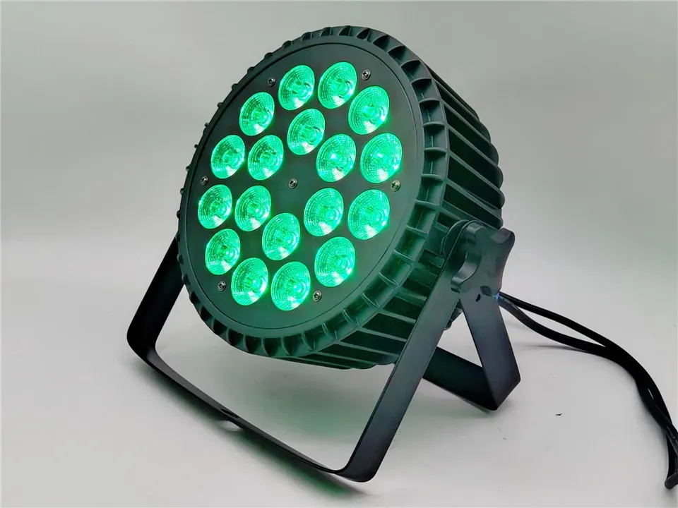 18x18W RGBWA UV Aluminum Alloy LED Flat Par Light DMX 512For DJ Disco ...